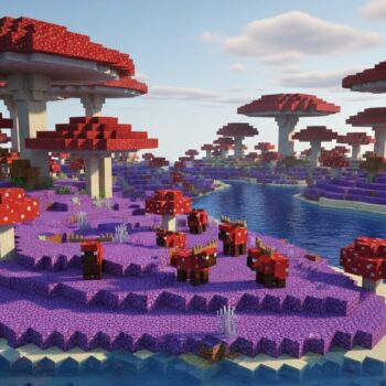 Minecraft Mushroom Fields Biome Guide: Mycelium Landscapes, Mooshrooms ...
