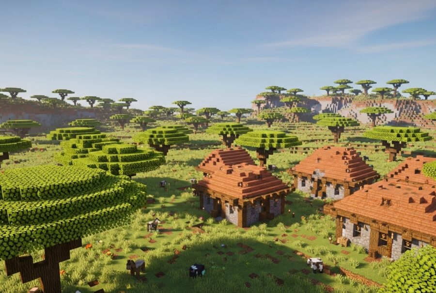 Minecraft Savanna Plateau Biome Guide: High Cliffs, Acacia Trees, and ...